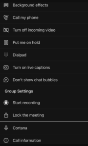 How to use meeting controls in Microsoft Teams