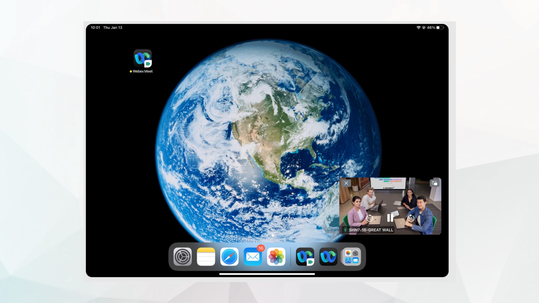 Use picture-in-picture to multitask during a meeting in webex